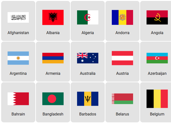 Verden: Flagg (FN-medlemsland) - Flaggspill - Ekvis.com