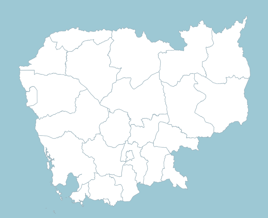 Cambodia: Provinces and Municipality - Map Quiz Game - Ekvis.com