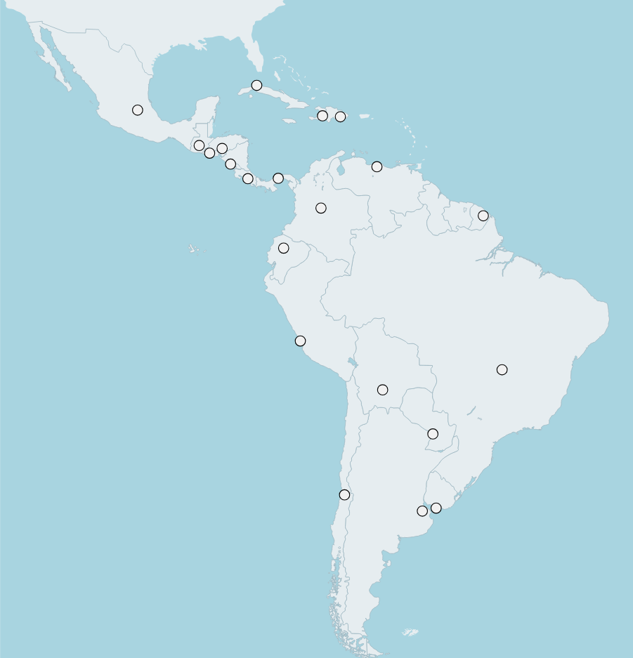 Latin America: Capitals - Map Quiz Game - Ekvis.com