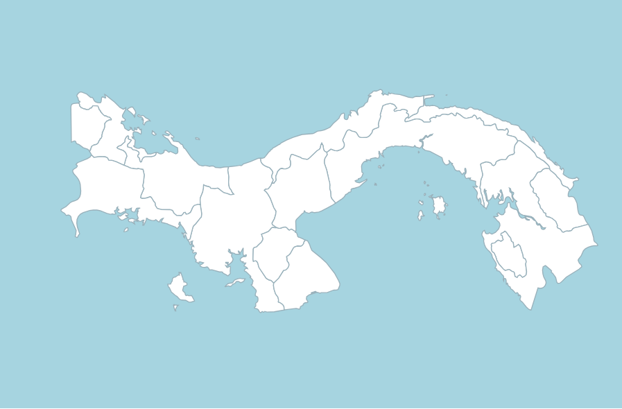 Panamá: Provincias y comarcas indígenas - Juego de mapas - Ekvis.com