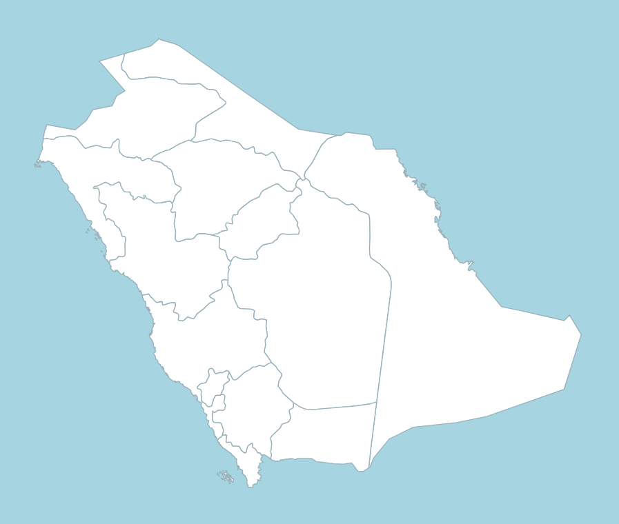 Saudi Arabia: Regions - Map Quiz Game - Ekvis.com