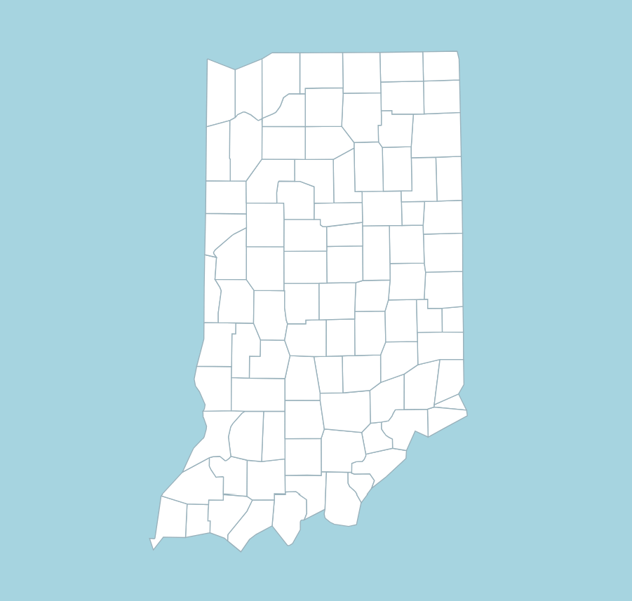 Indiana: Counties - Map Quiz Game - Ekvis.com