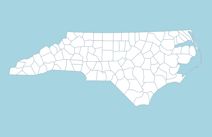 North Carolina: Counties - Map Quiz Game - Ekvis.com