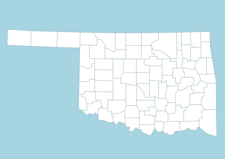 Oklahoma: Counties - Map Quiz Game - Ekvis.com
