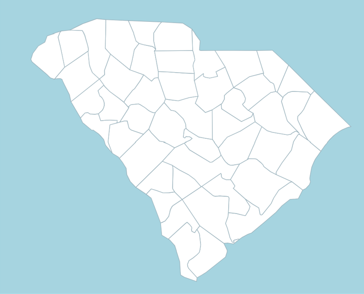 South Carolina: Counties - Map Quiz Game - Ekvis.com