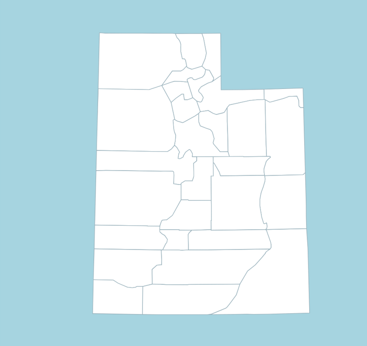 Utah: Counties - Map Quiz Game - Ekvis.com